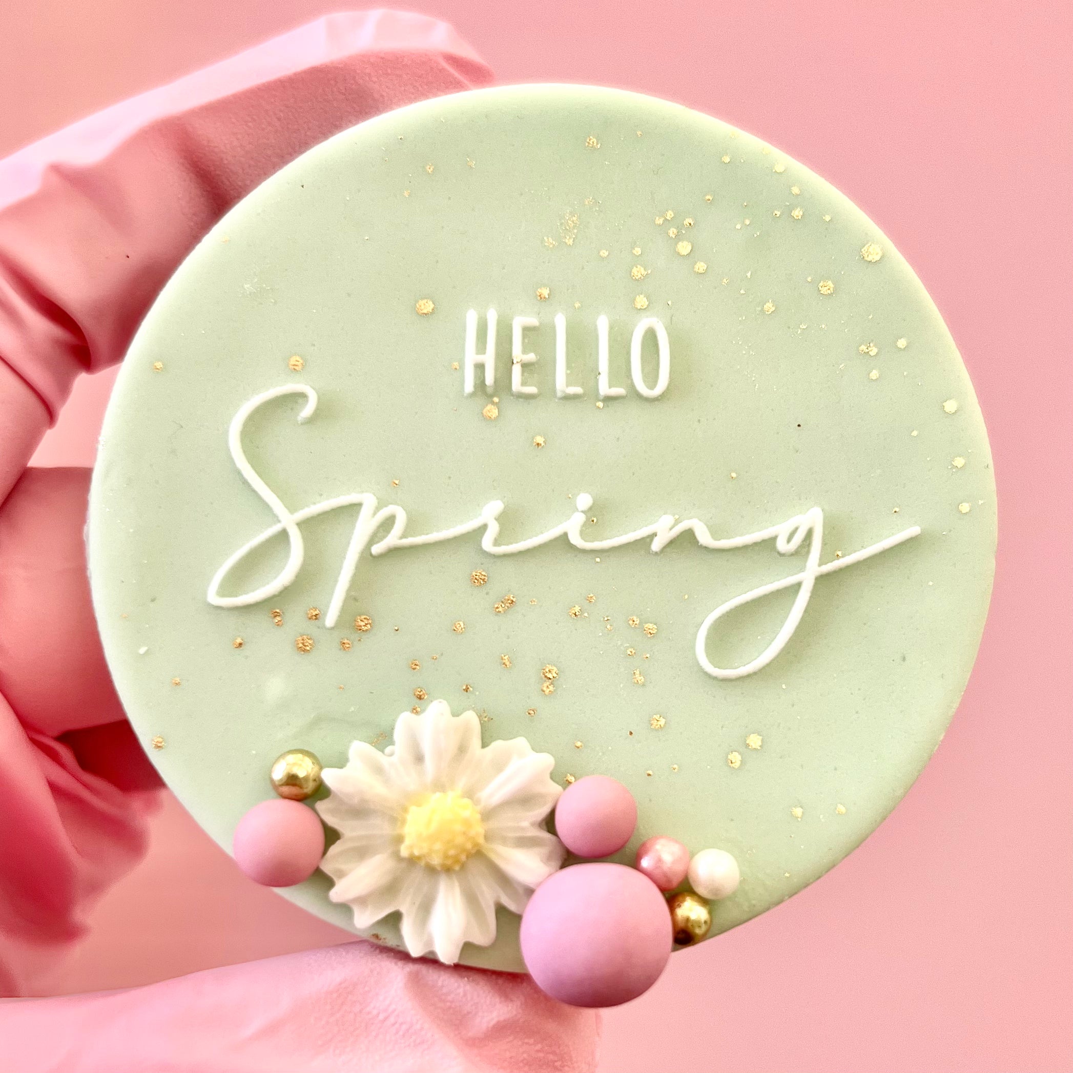 HELLO SPRING - RAISED EMBOSSER – Bake Box Boutique