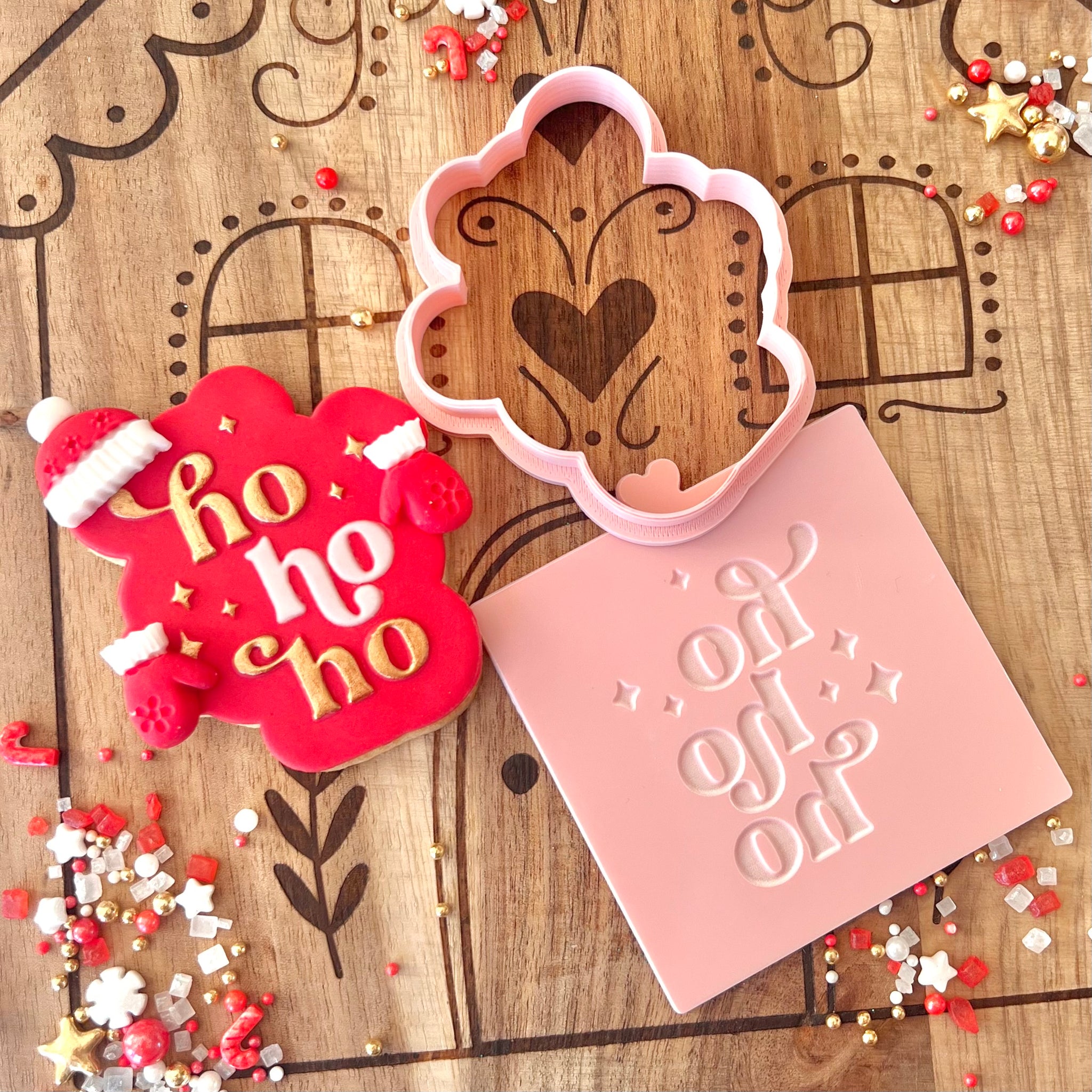 HO HO HO - RAISED EMBOSSER – Bake Box Boutique