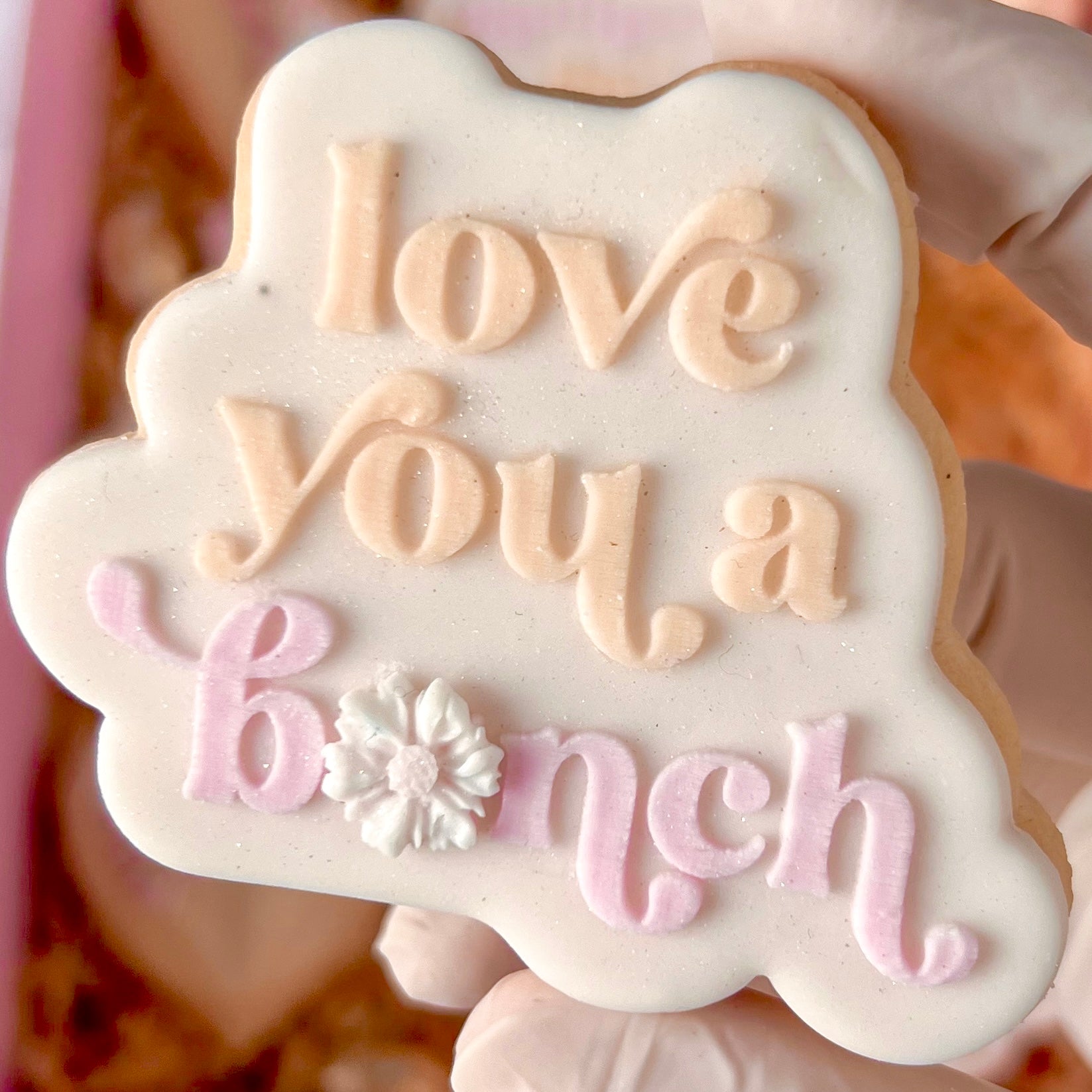 LOVE YOU A BUNCH - RAISED EMBOSSER – Bake Box Boutique