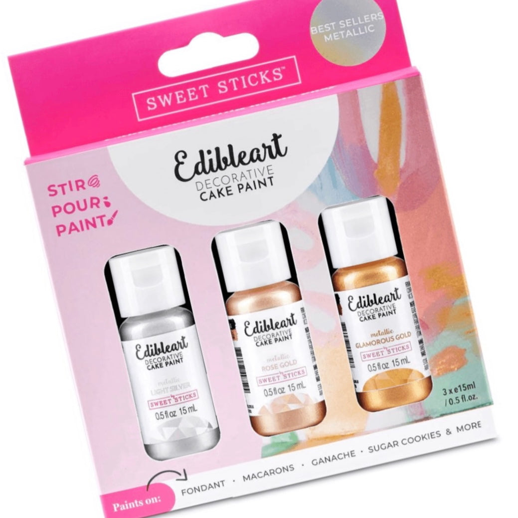 SWEET STICKS - EDIBLE PAINT SET METALLICS – Bake Box Boutique