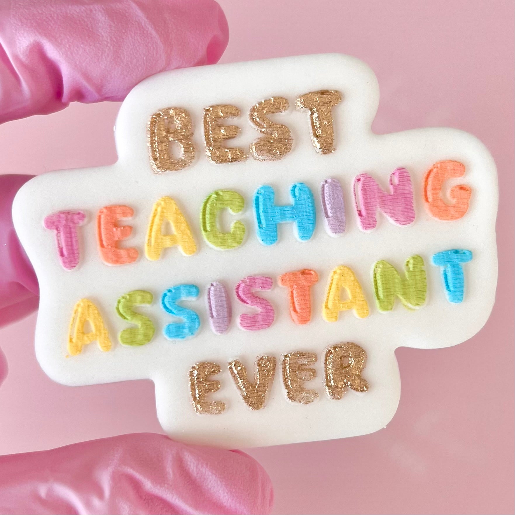 BEST TEACHING ASSISTANT EVER - RAISED EMBOSSER – Bake Box Boutique