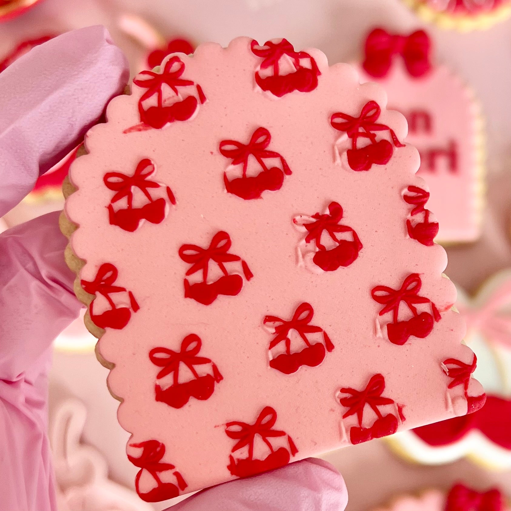 CHERRY PATTERN - RAISED EMBOSSER – Bake Box Boutique
