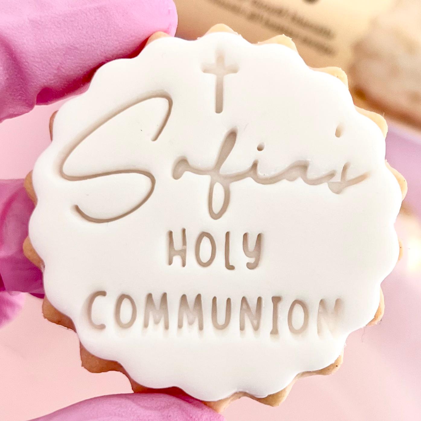 CUSTOMISED STAMP - NAME HOLY COMMUNION – Bake Box Boutique