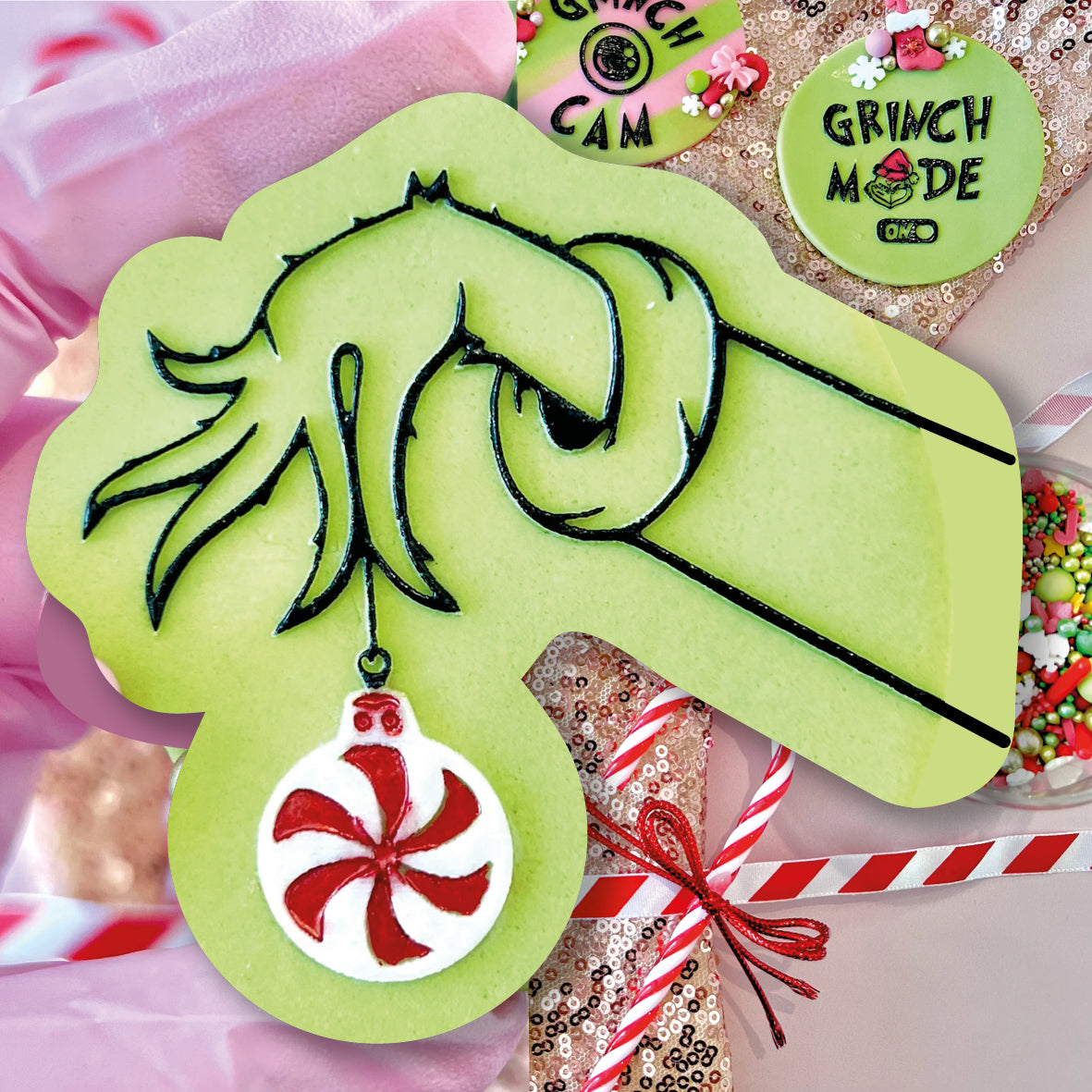 GRINCH HAND - RAISED EMBOSSER – Bake Box Boutique