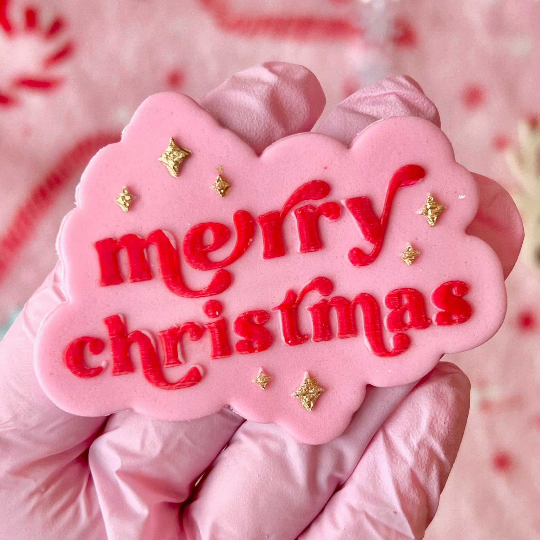 MERRY CHRISTMAS RETRO - RAISED EMBOSSER – Bake Box Boutique