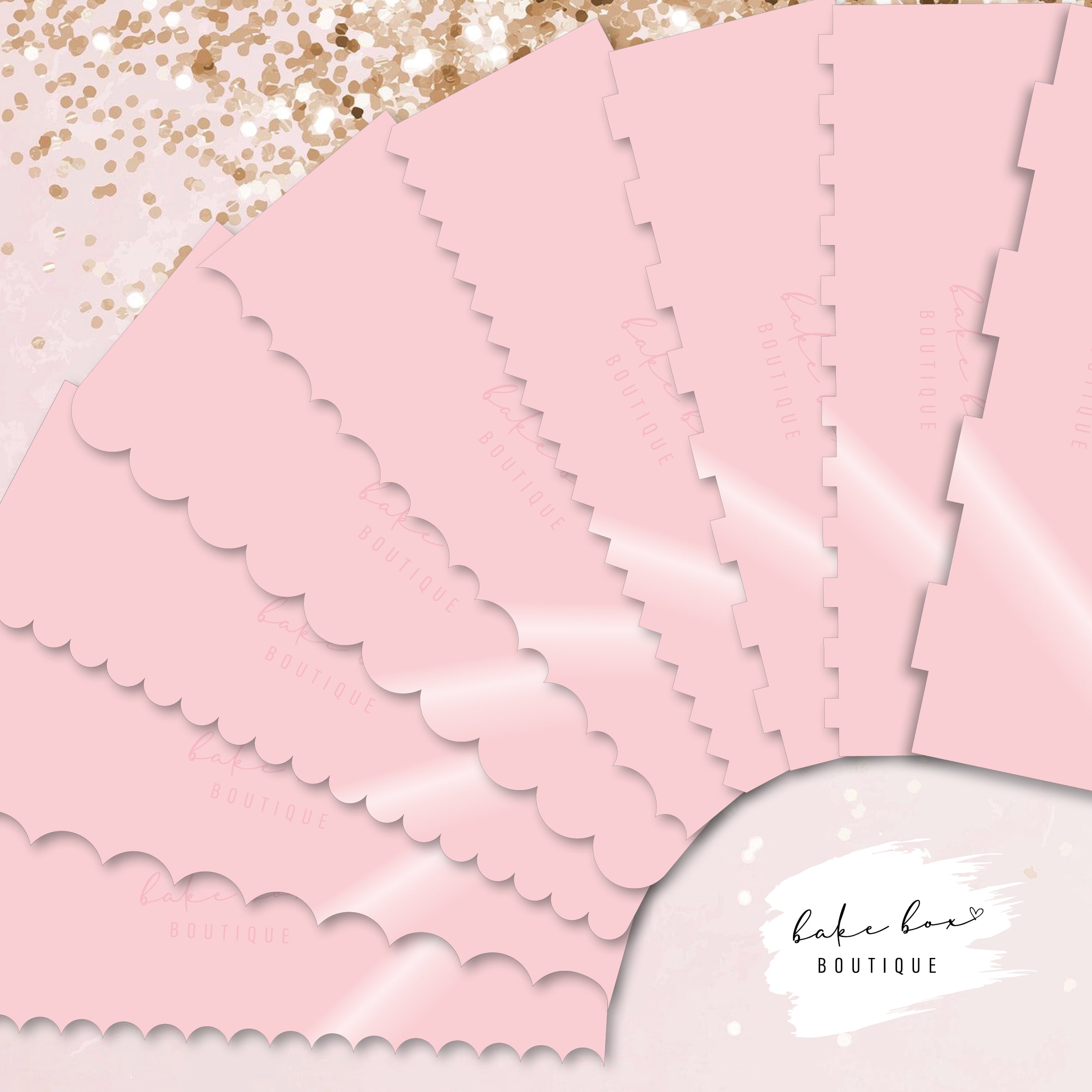 SET OF 9 - XL CAKE SCRAPERS – Bake Box Boutique