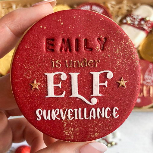 UNDER ELF SURVEILLANCE - RAISED EMBOSSER – Bake Box Boutique