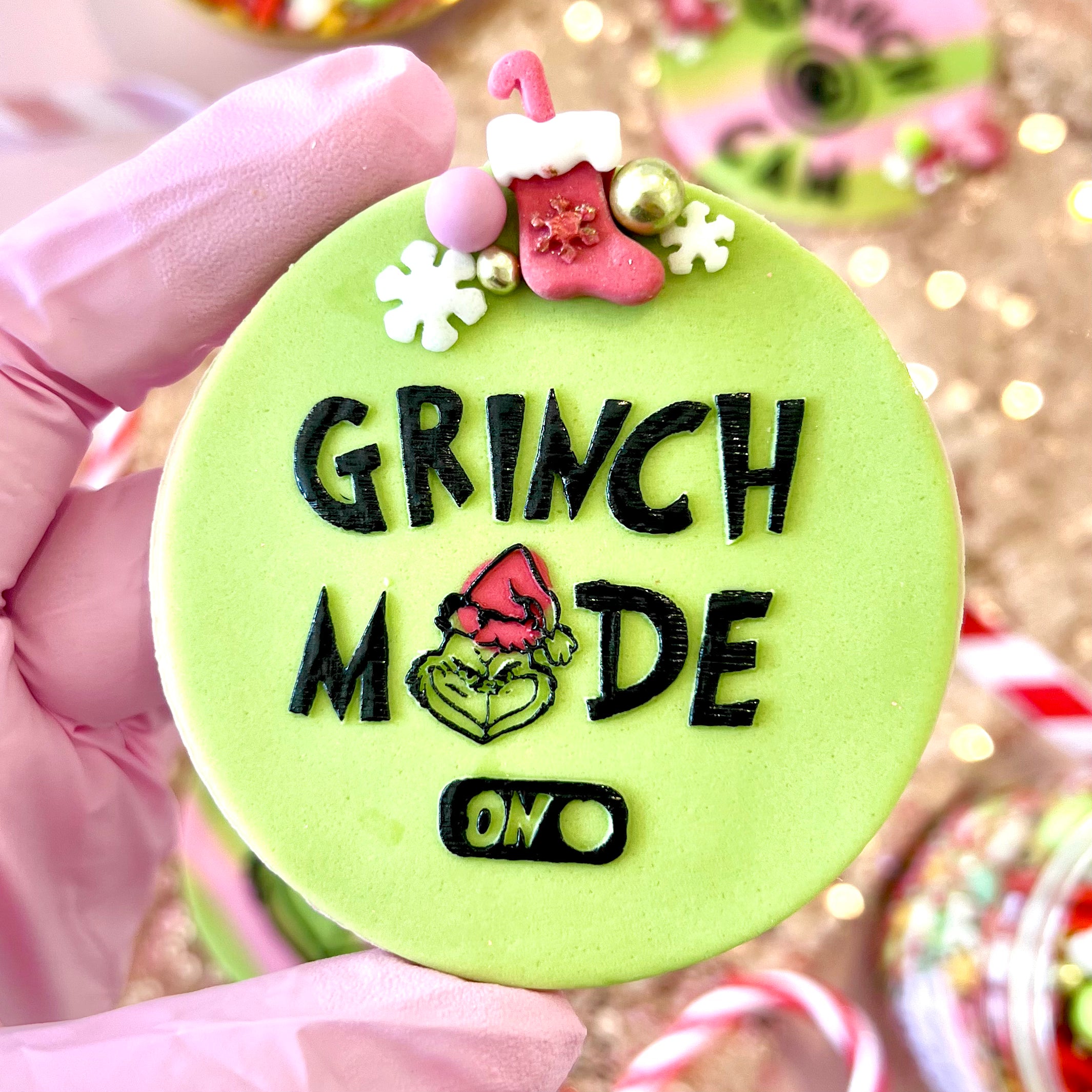GRINCH MODE ON - RAISED EMBOSSER – Bake Box Boutique