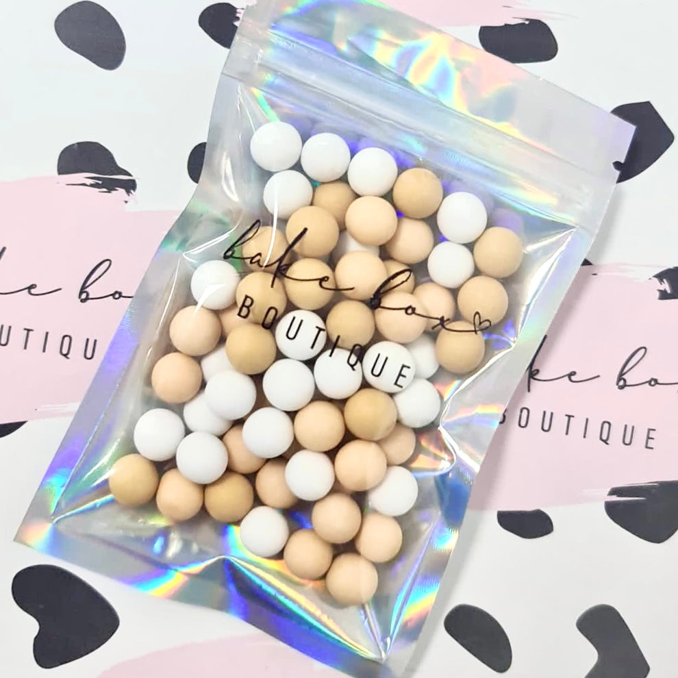 LARGE BEIGE & WHITE CHOCOBALLS - SPRINKLES – Bake Box Boutique
