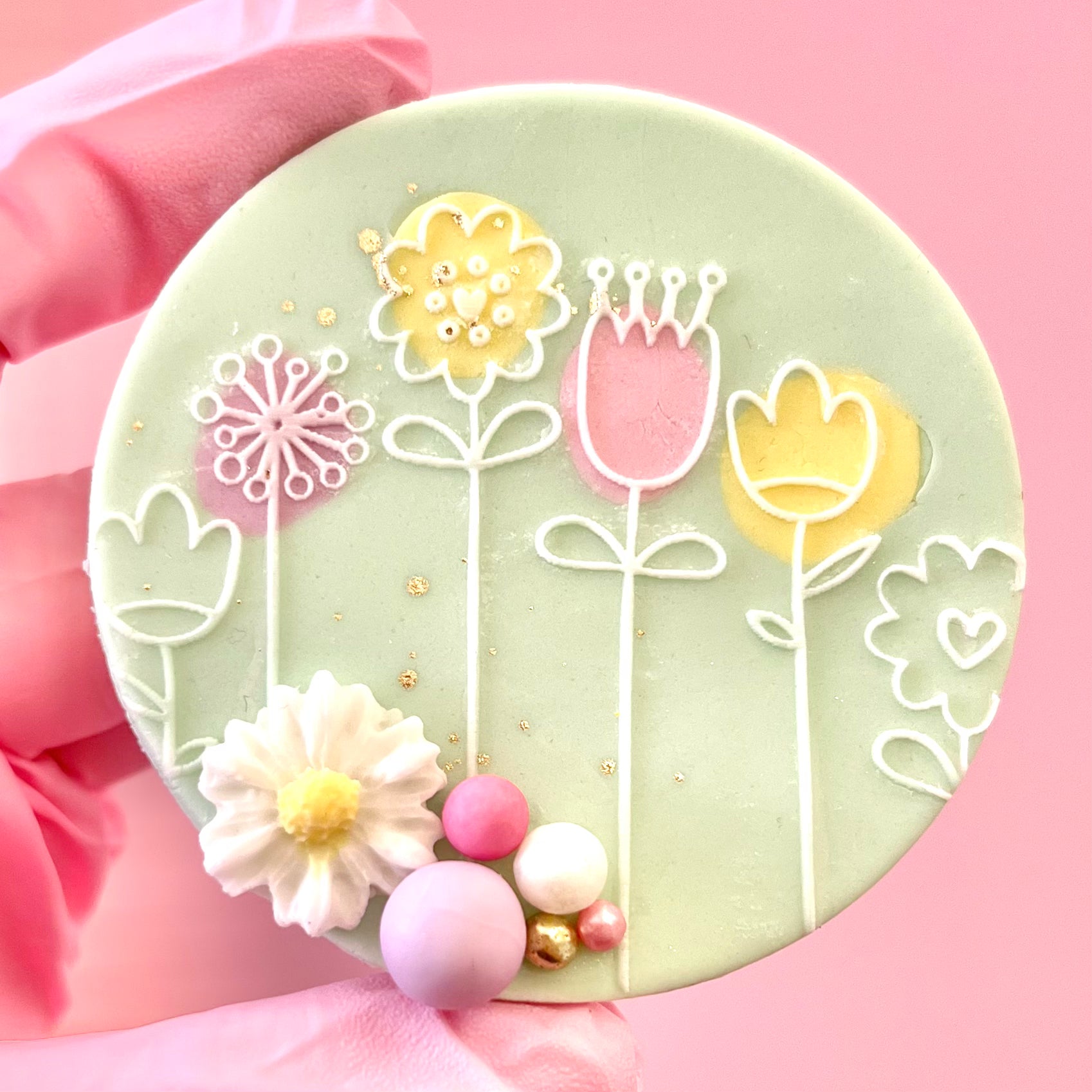 SPRING FLOWERS - RAISED EMBOSSER – Bake Box Boutique