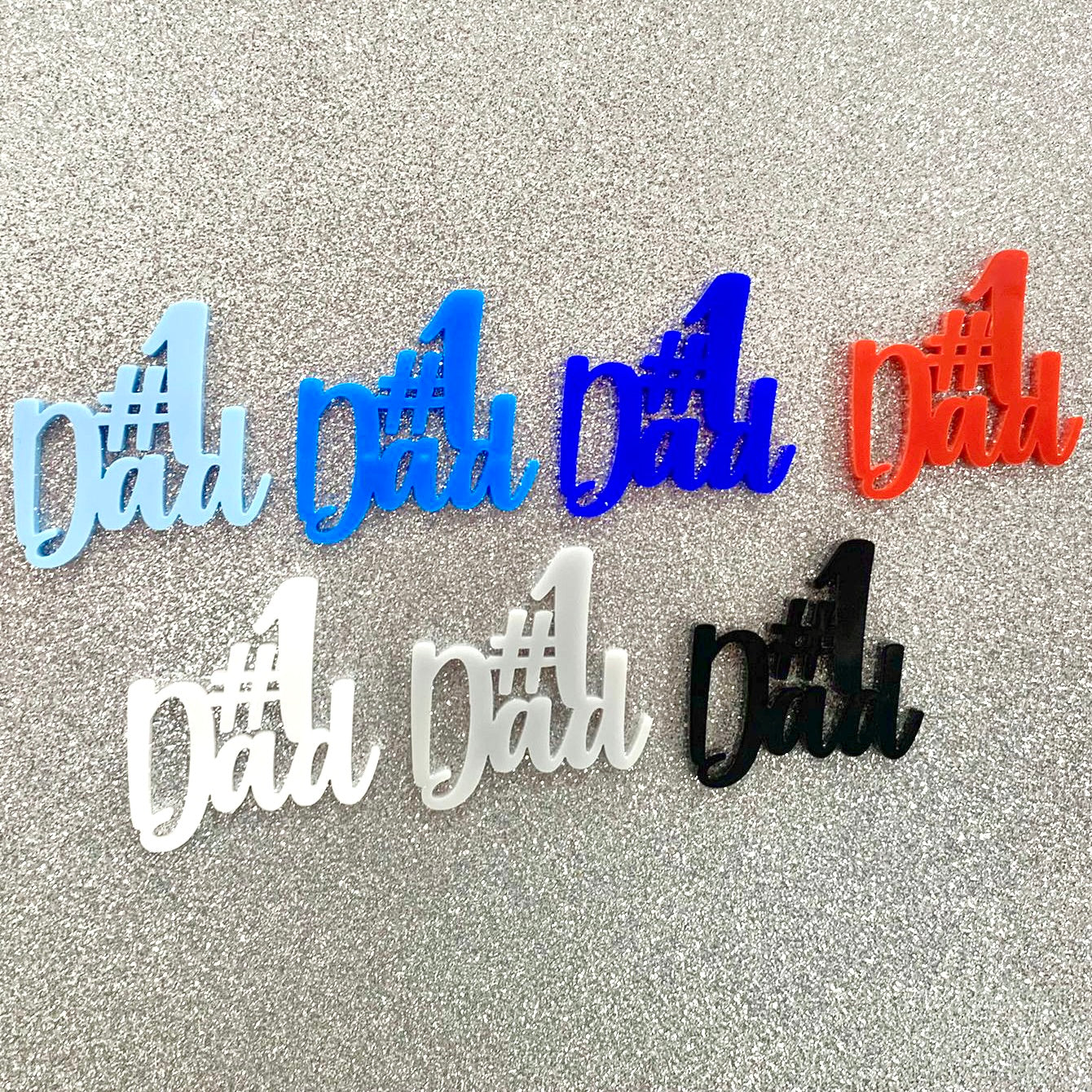 NUMBER 1 DAD CHARM TOPPERS – Bake Box Boutique