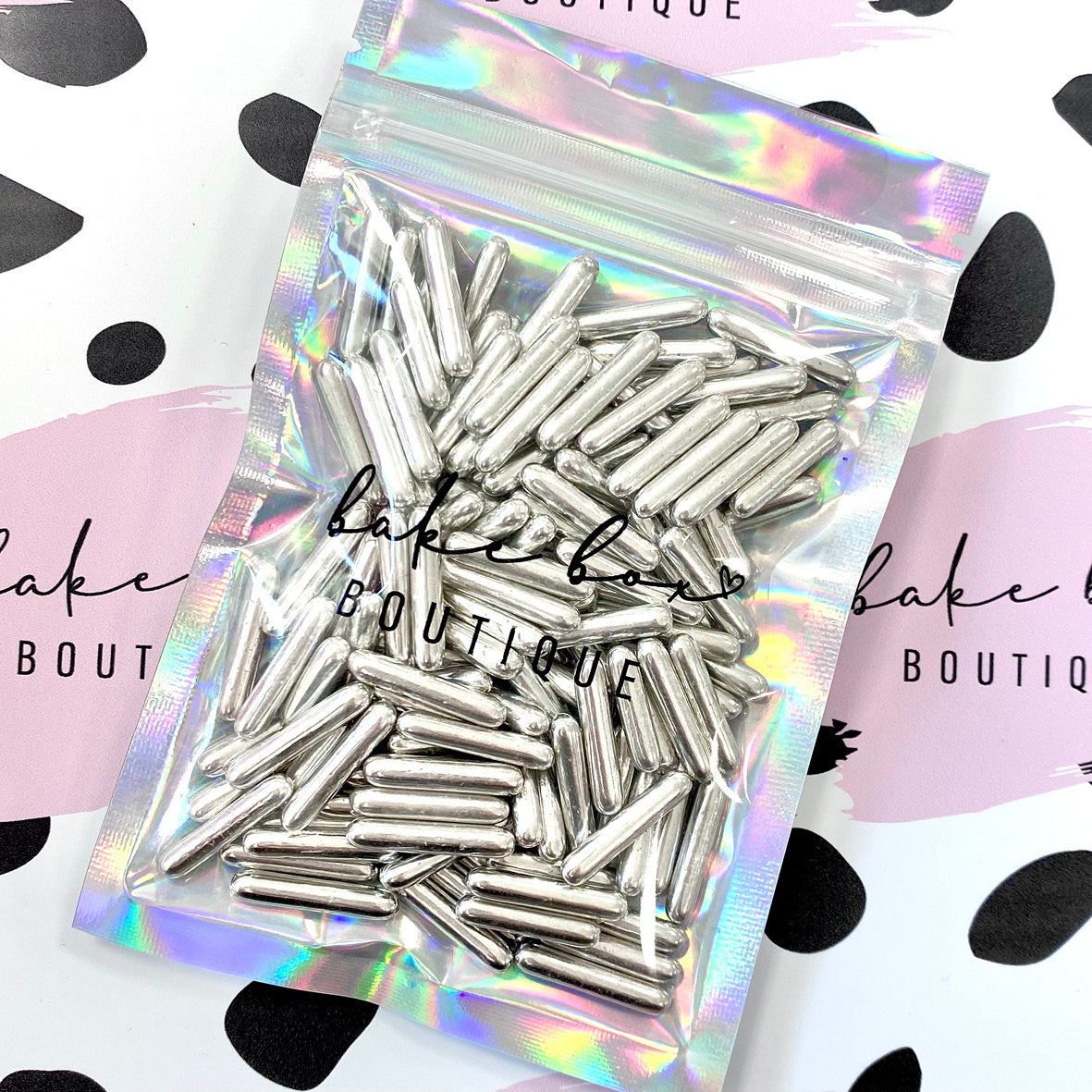SILVER RODS - SPRINKLES – Bake Box Boutique